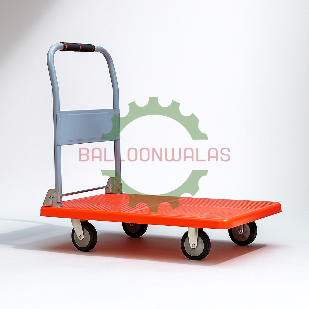 Buy Plastic Platform Folding Trolley with Metal Reinforced Base – 4 ...